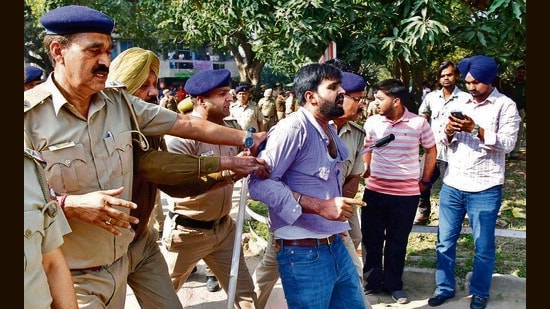 PU students detained ahead of protest against RSS leader’s presence at ...