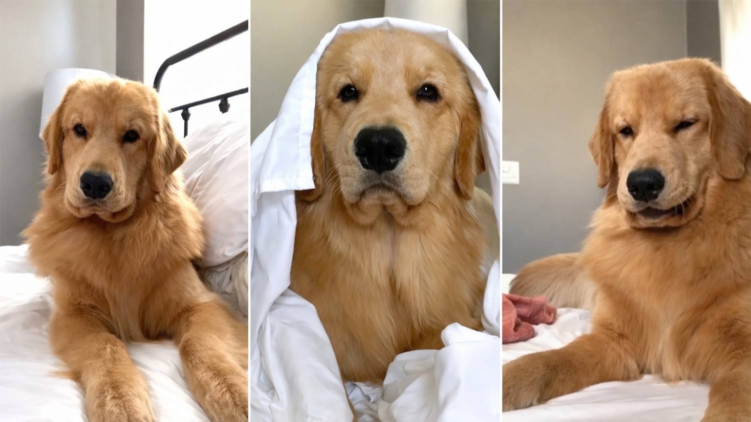 Golden retriever chooses sleep over everything