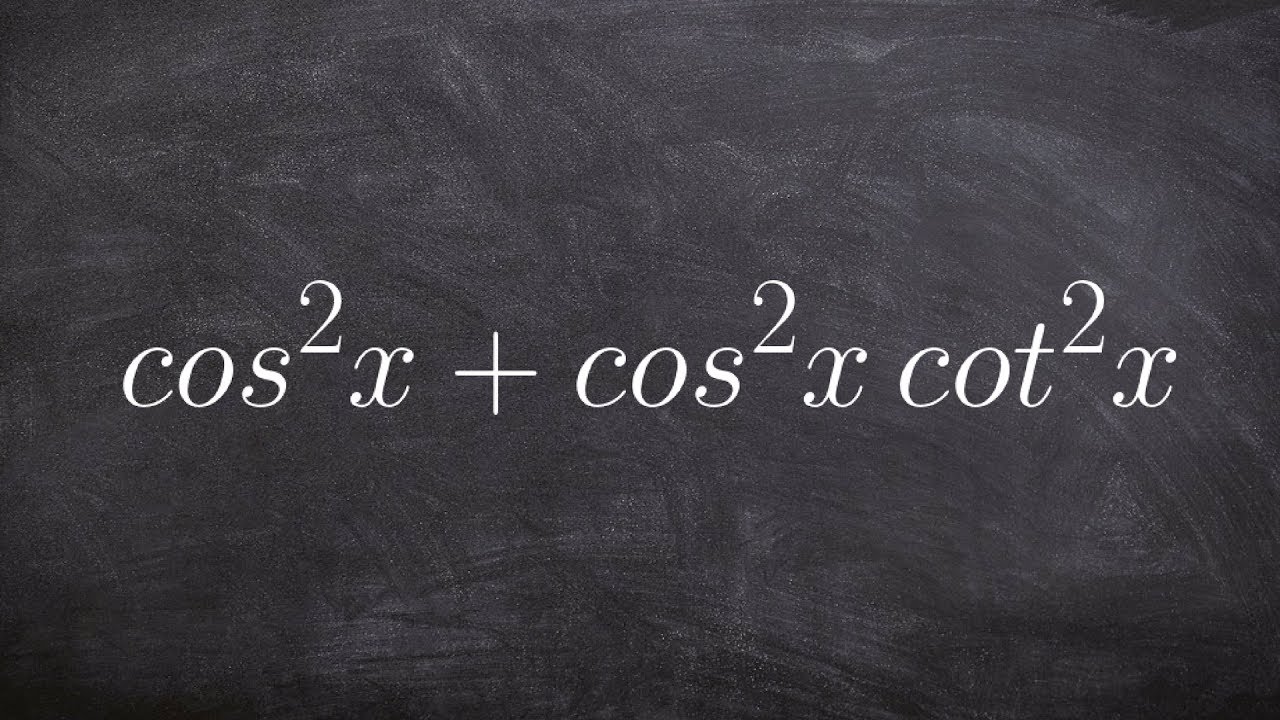 Learning how to factor a trigonometric expression to simplify