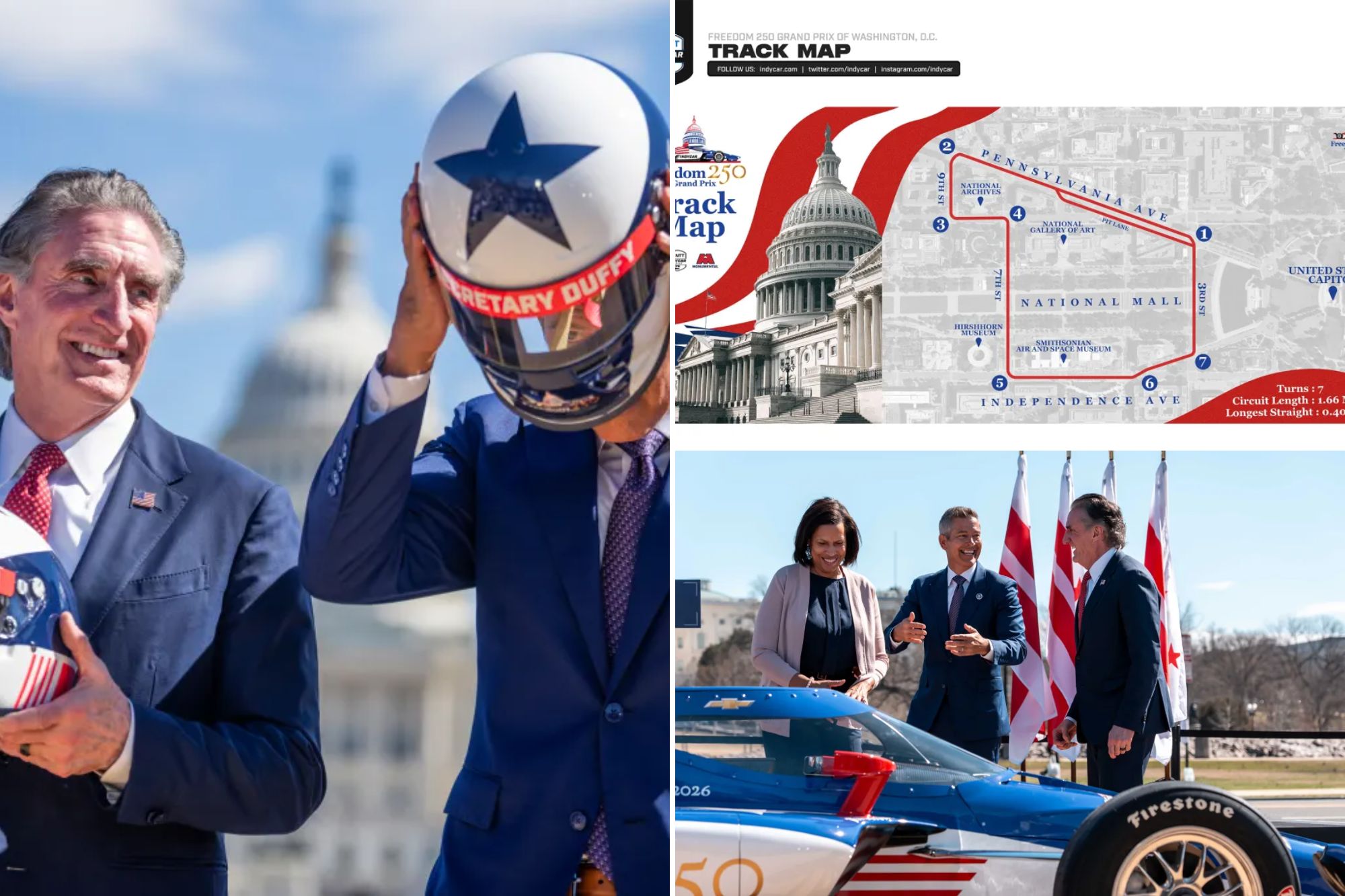 Route for Freedom 250 Grand Prix in DC debuted at the National Mall