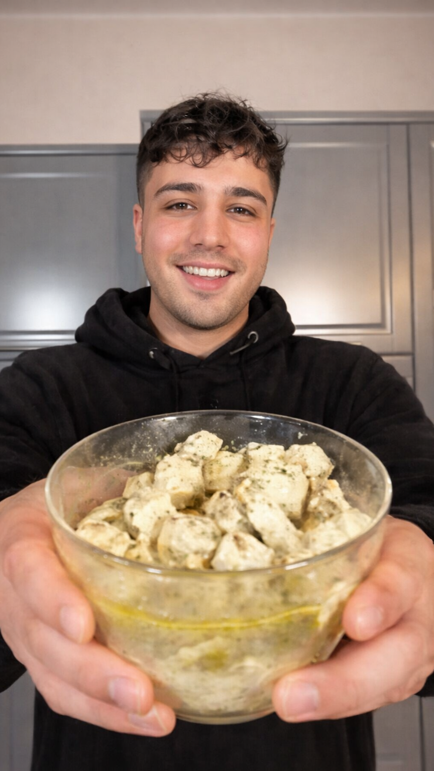 Vegan feta-style cheese crafted with tofu