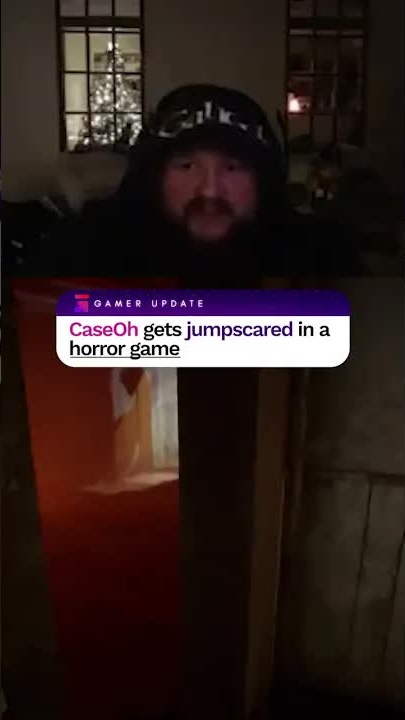CaseOh gets jumpscared in a horror game #CaseOh #horror #gaming
