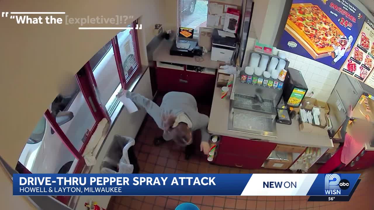 Drive-thru pepper spray attack caught on camera in Milwaukee