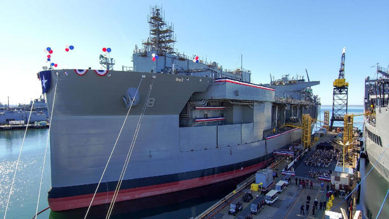 US Navy christens USNS Hector A Cafferata Jr., completing ESB series