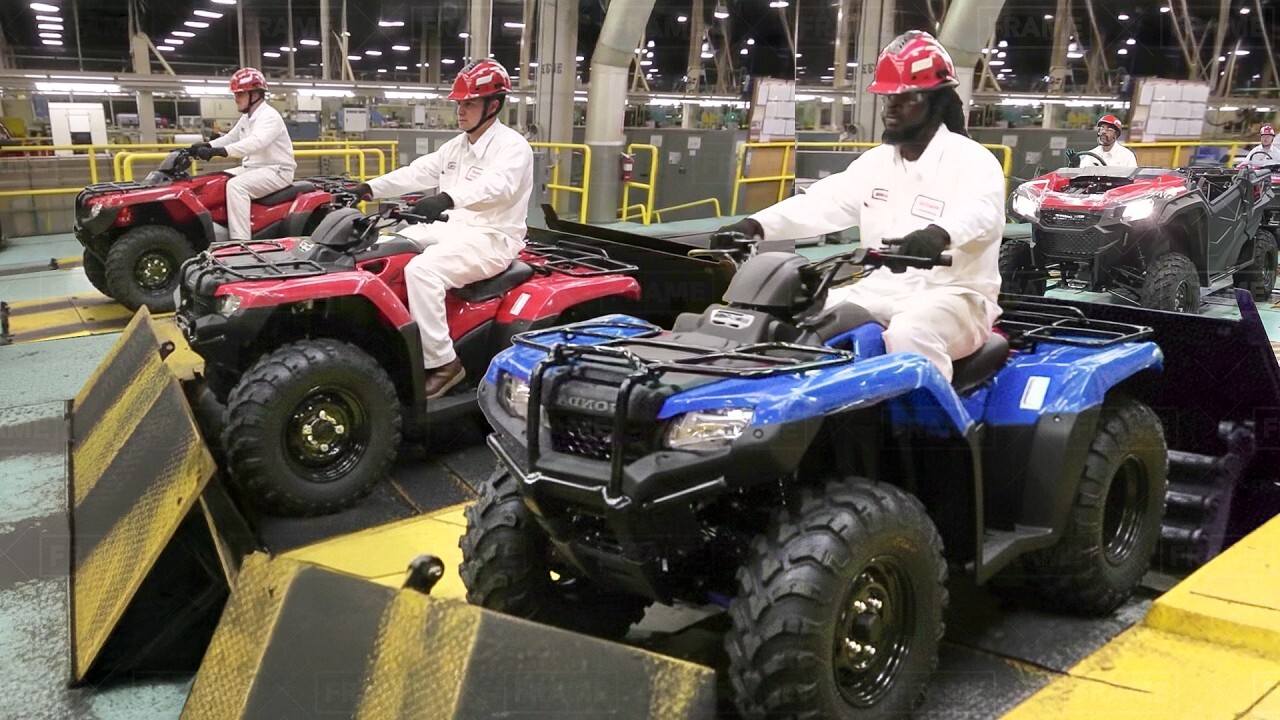 Building Honda’s best ATVs in the US - production line