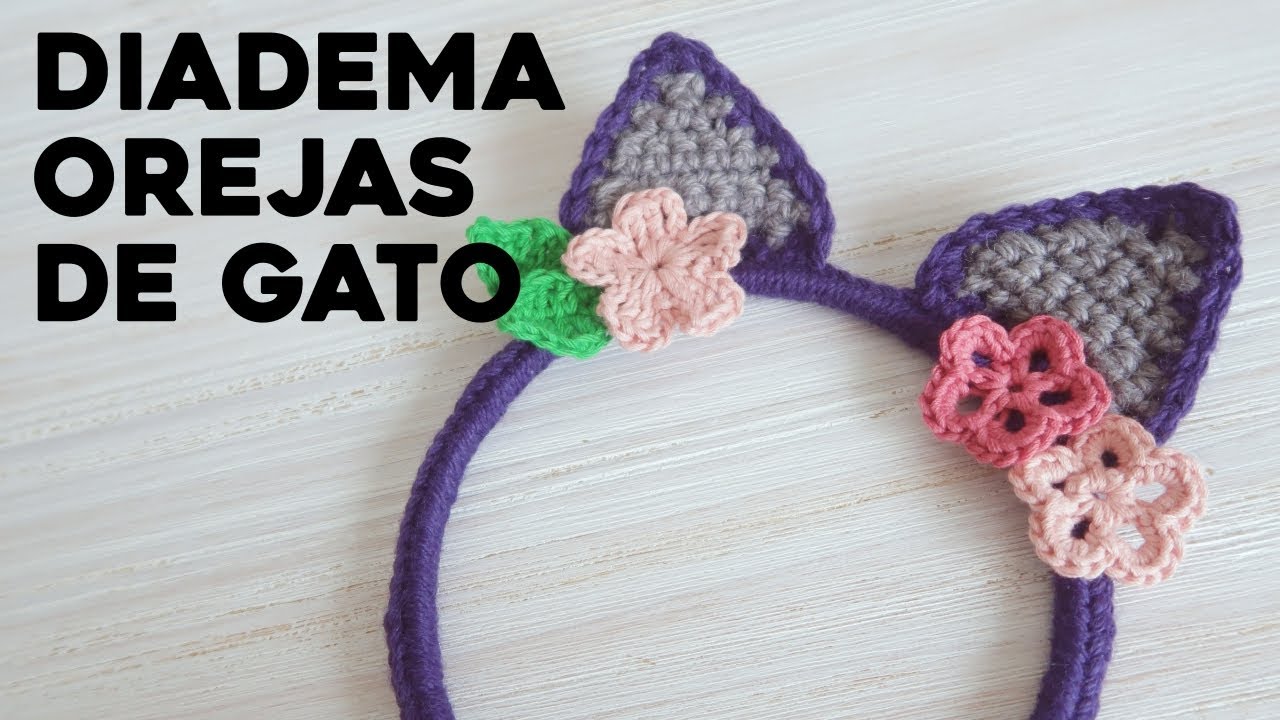 5 pasos para tejer una diadema de orejas de gato a crochet