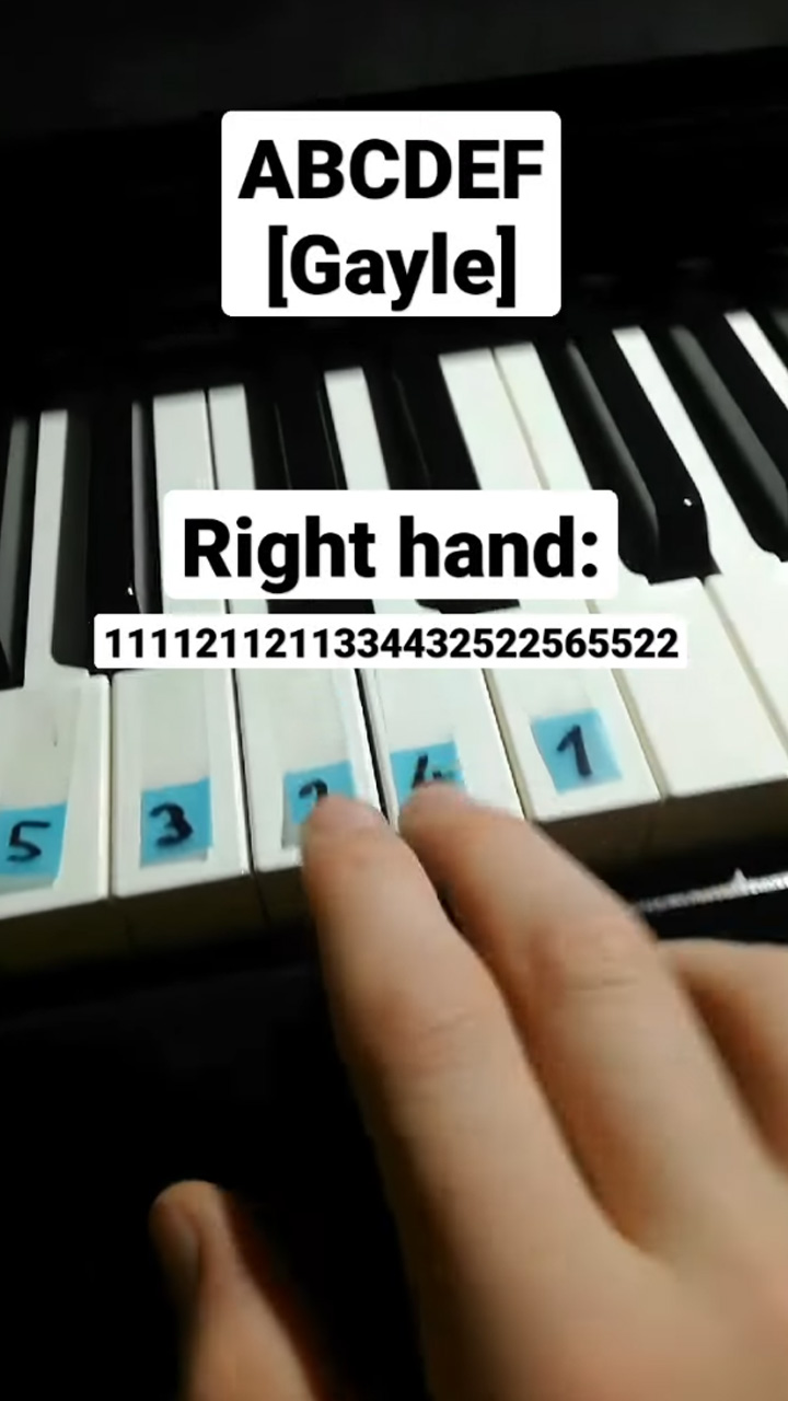 How to play ABCDEF by GAYLE on piano: Easy tutorial for beginners