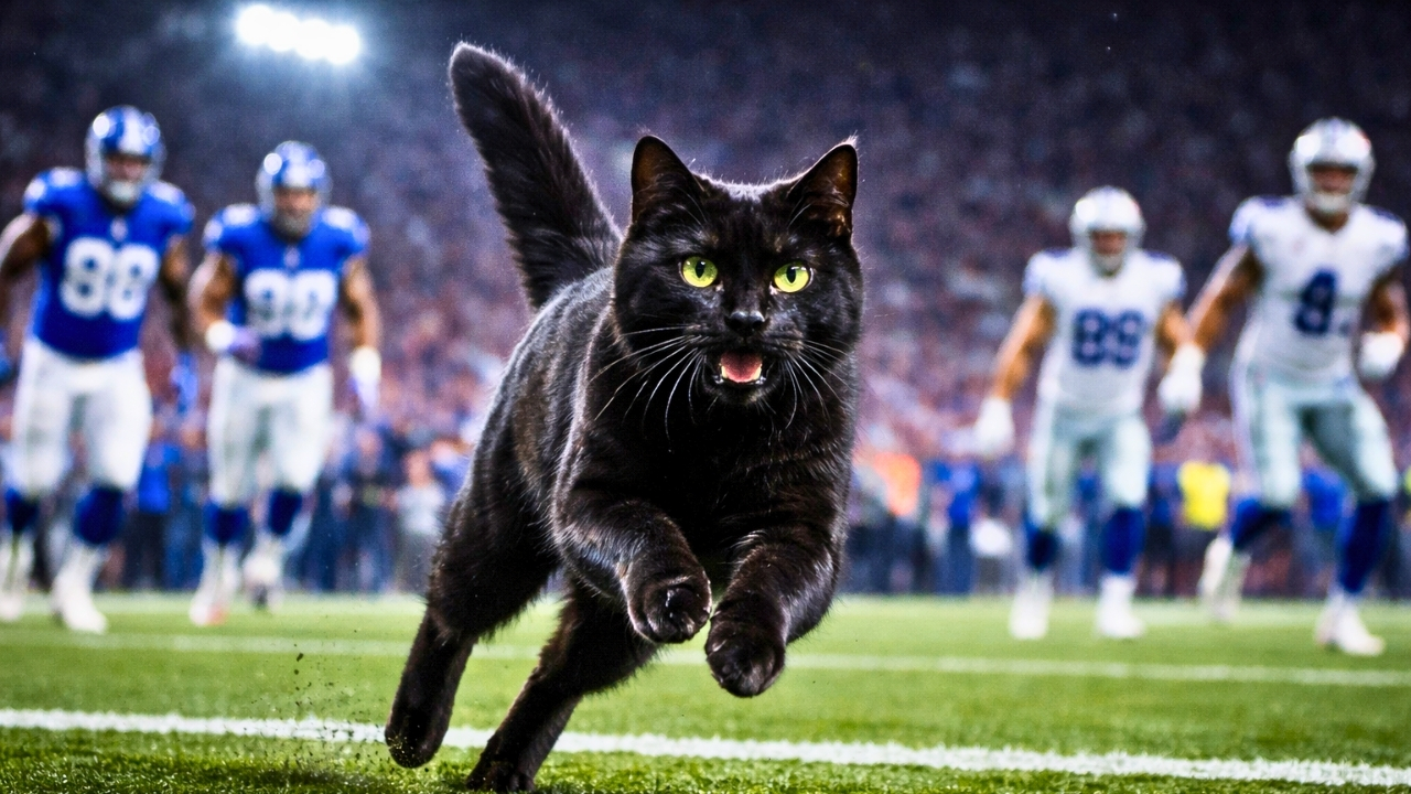 The night a black cat stole the show on Monday Night Football in 2019
