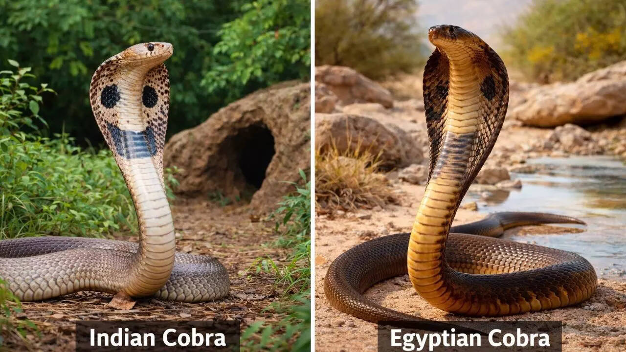 Indian cobra vs Egyptian cobra: How these two venomous snakes differ in ...