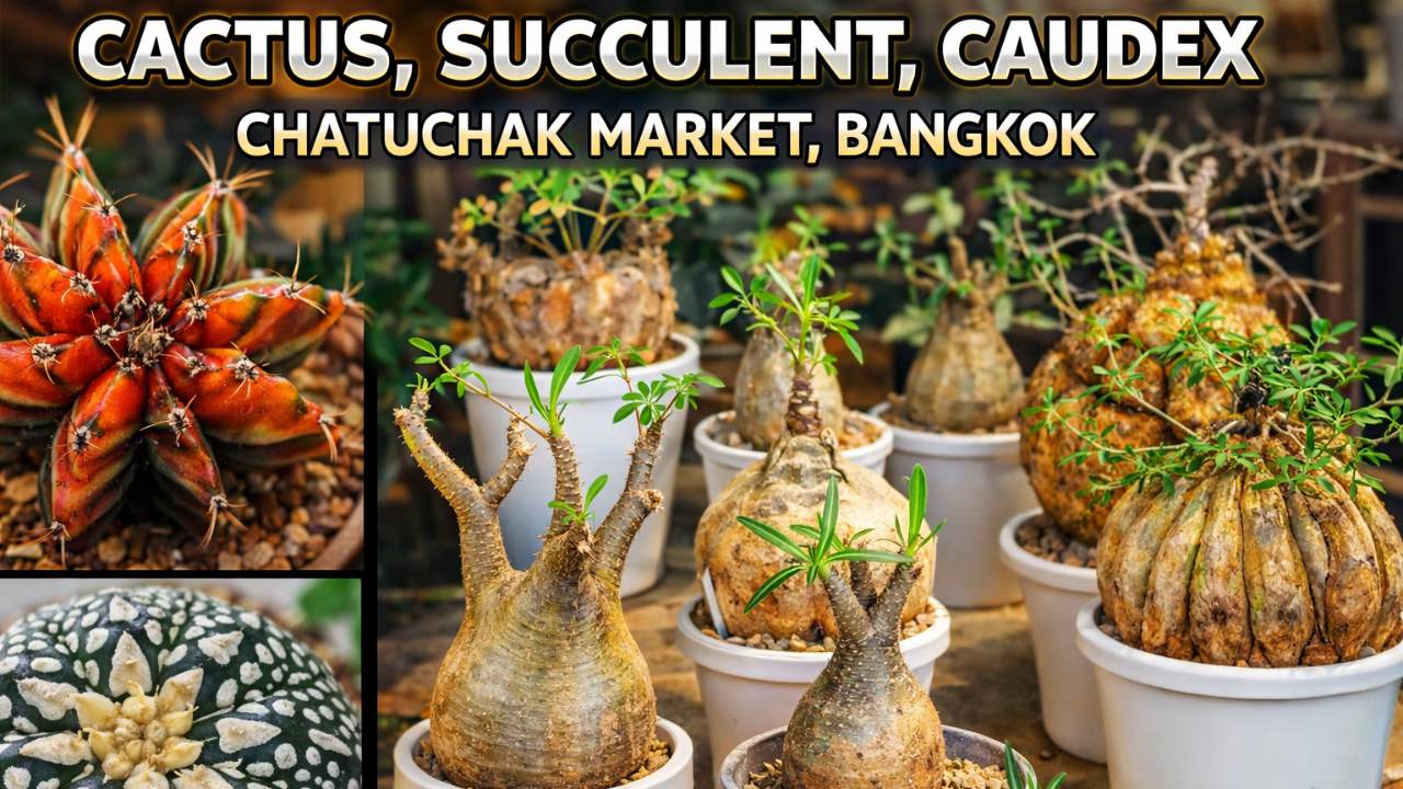 8 unique cactus succulent and caudex plants at Chatuchak