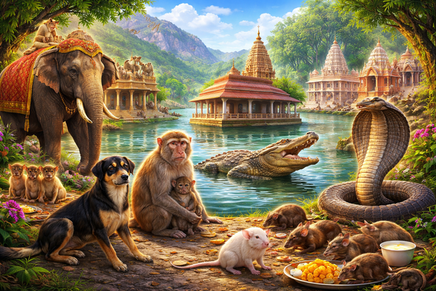 6 places where animals protect temple grounds
