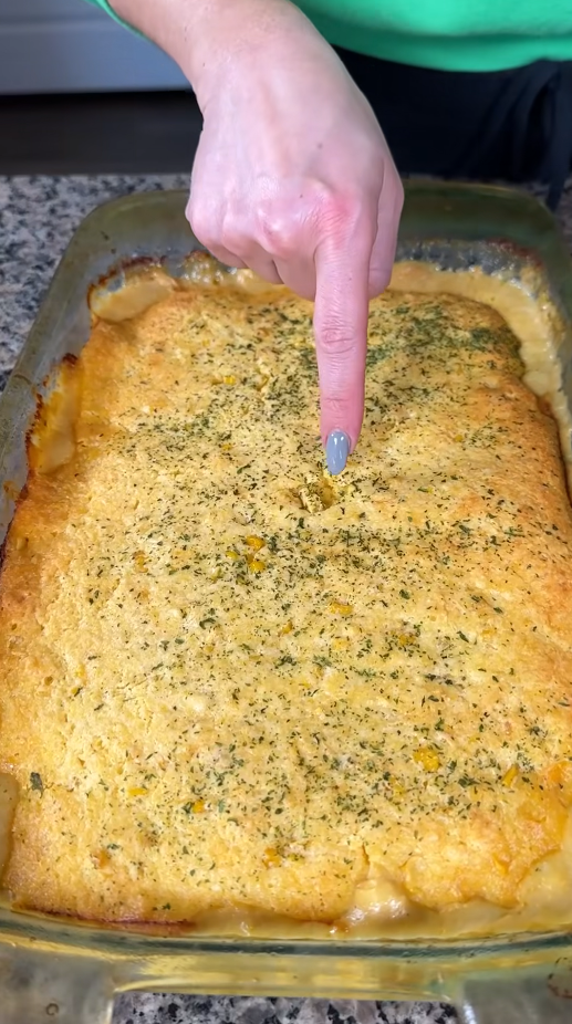 Chicken cornbread casserole: easy dinner