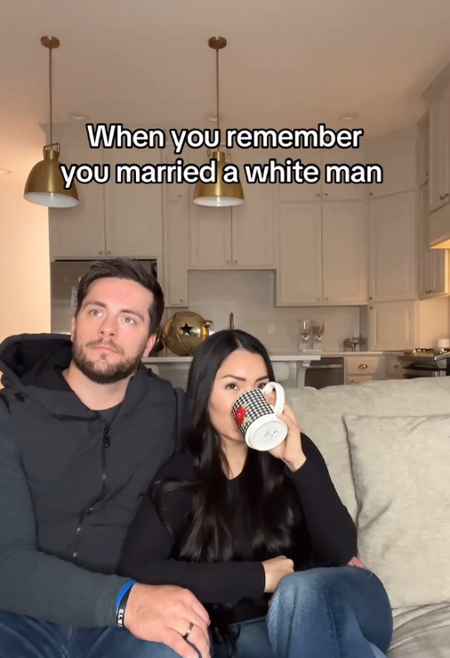 When you remember you married a white man