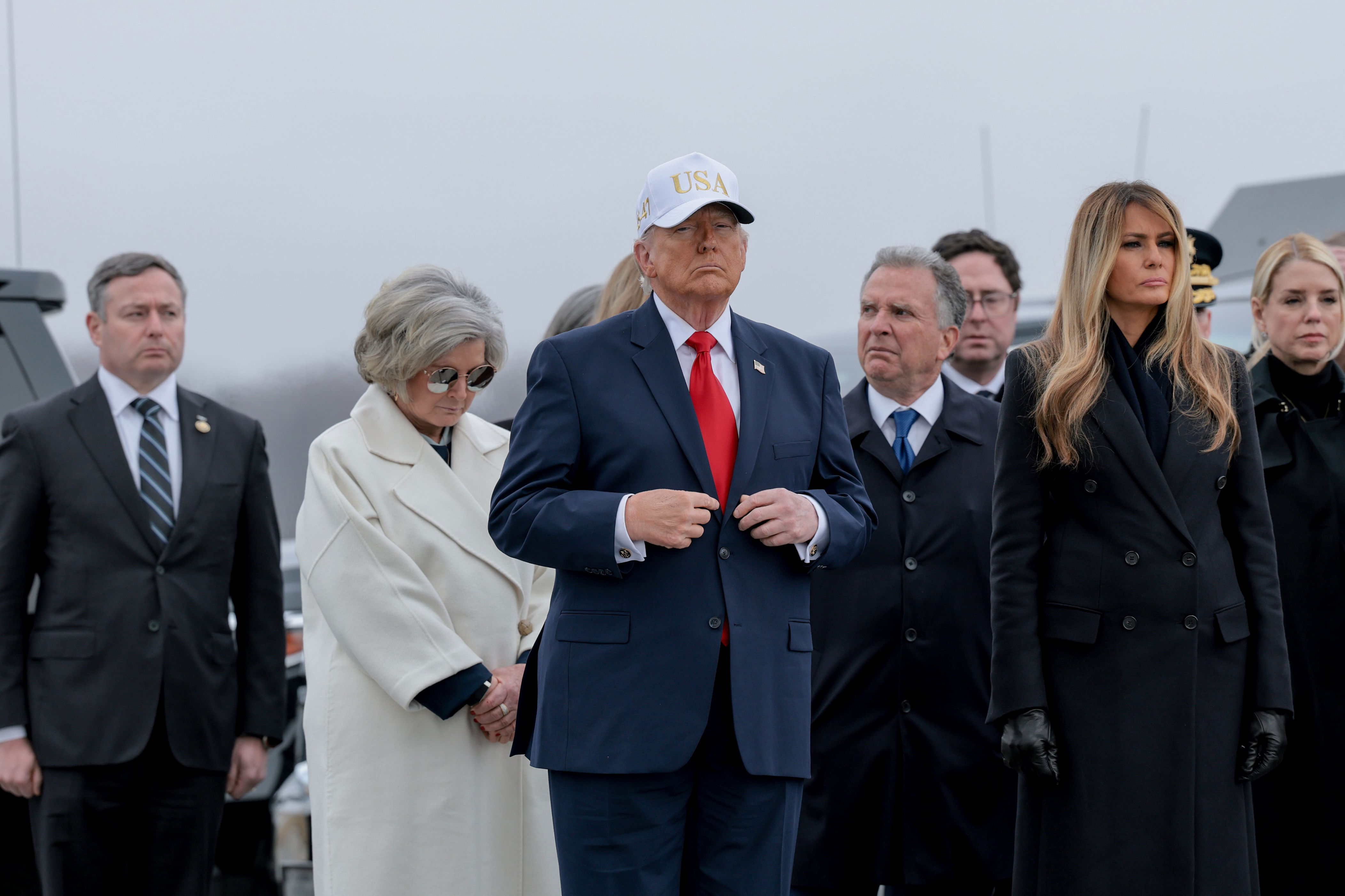 Trump uses cabinet meeting to flog tacky $55 hats