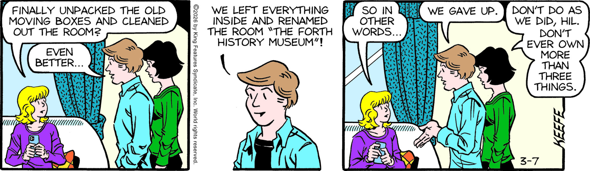 Sally Forth by Francesco Marciuliano; drawn by Jim Keefe