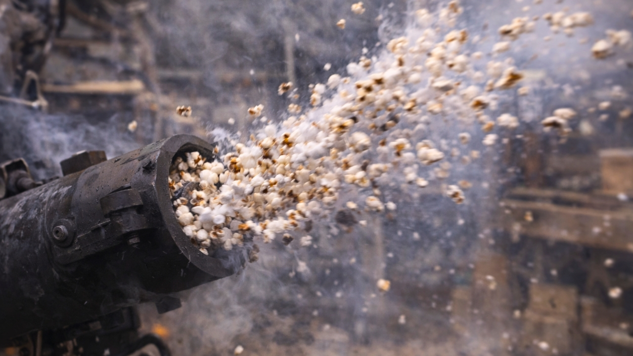 He tried making popcorn with a “cannon” and it turned into a pressure ...