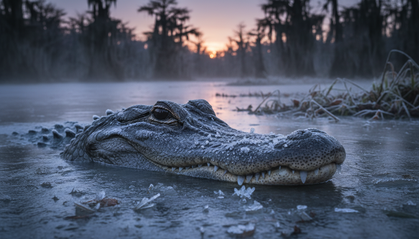 How do alligators breathe when lakes freeze? The winter survival trick ...