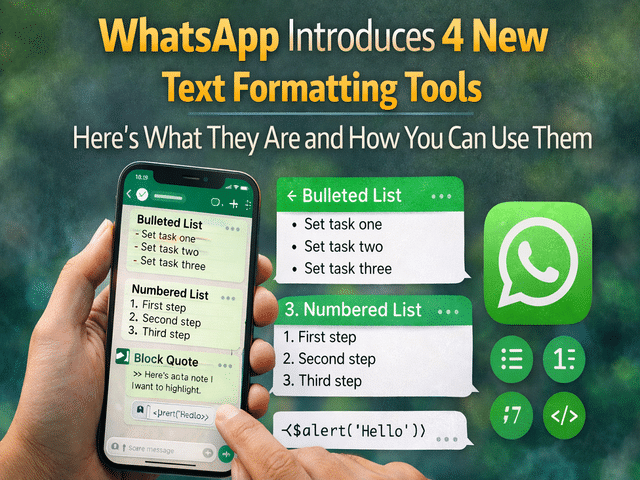WhatsApp introduces 4 new text formatting tools: Here's what they are ...