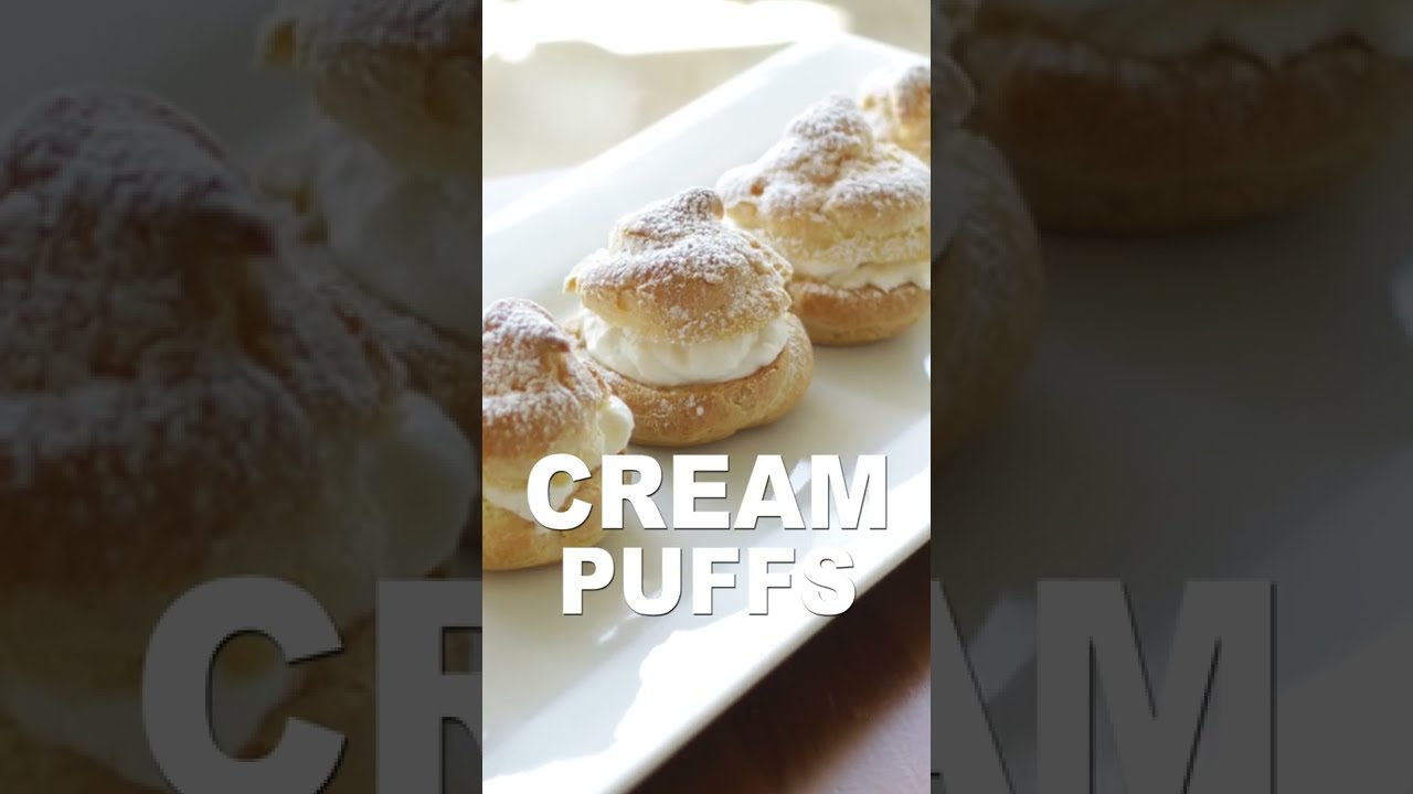 Homemade cream puffs recipe #shorts