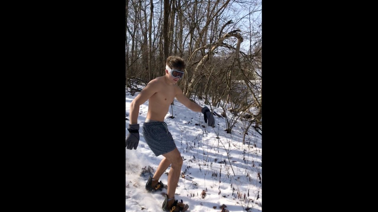 Snowboarding in underwear leads to embarrassing and painful fail