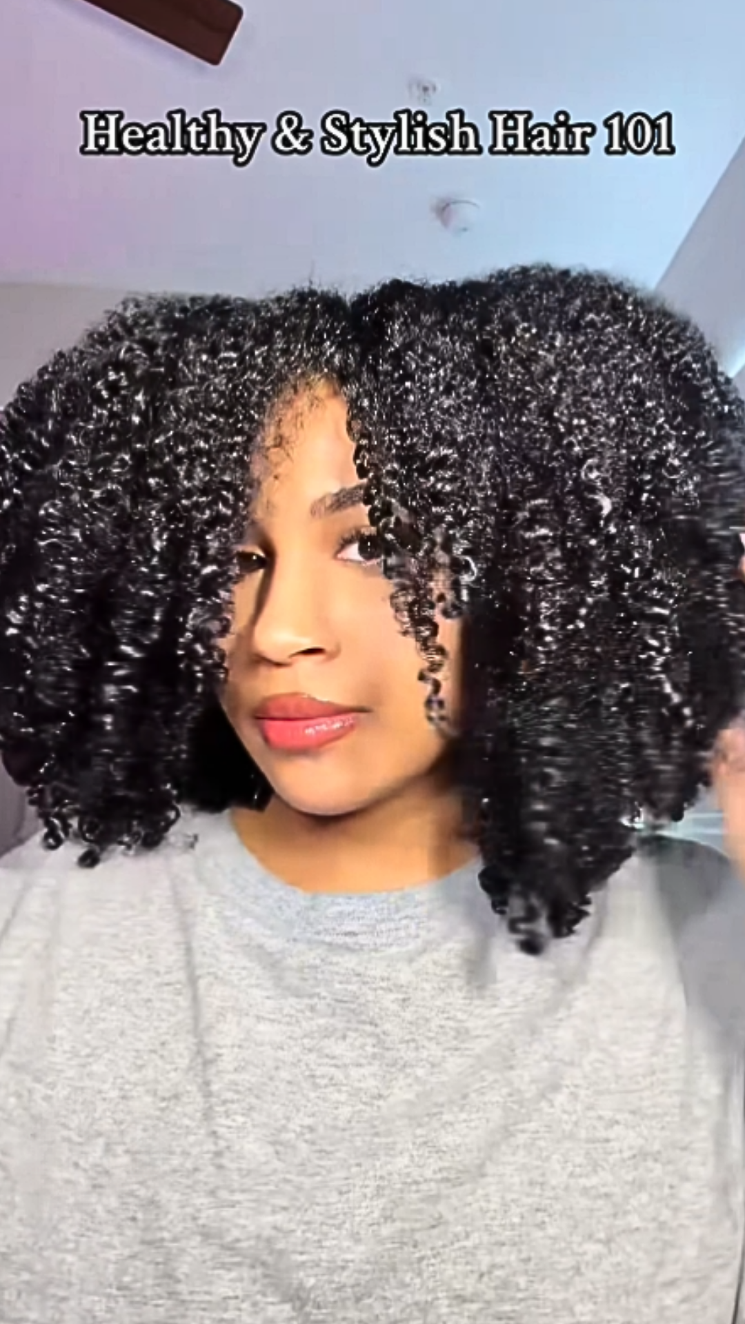 Simple healthy natural hair styling routine