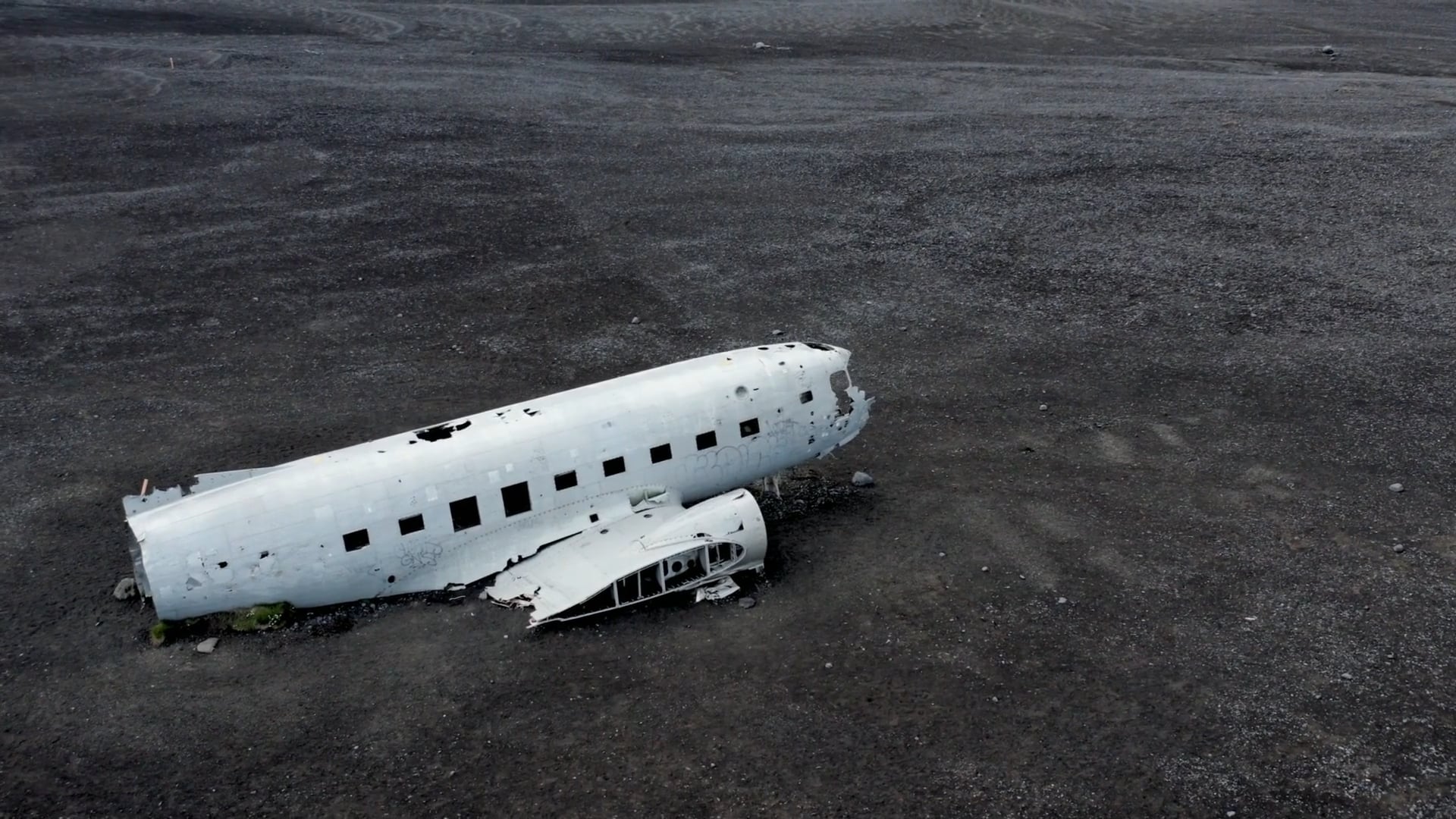 Drone views of the Sólheimasandur plane wreck: Iceland's mysterious ...
