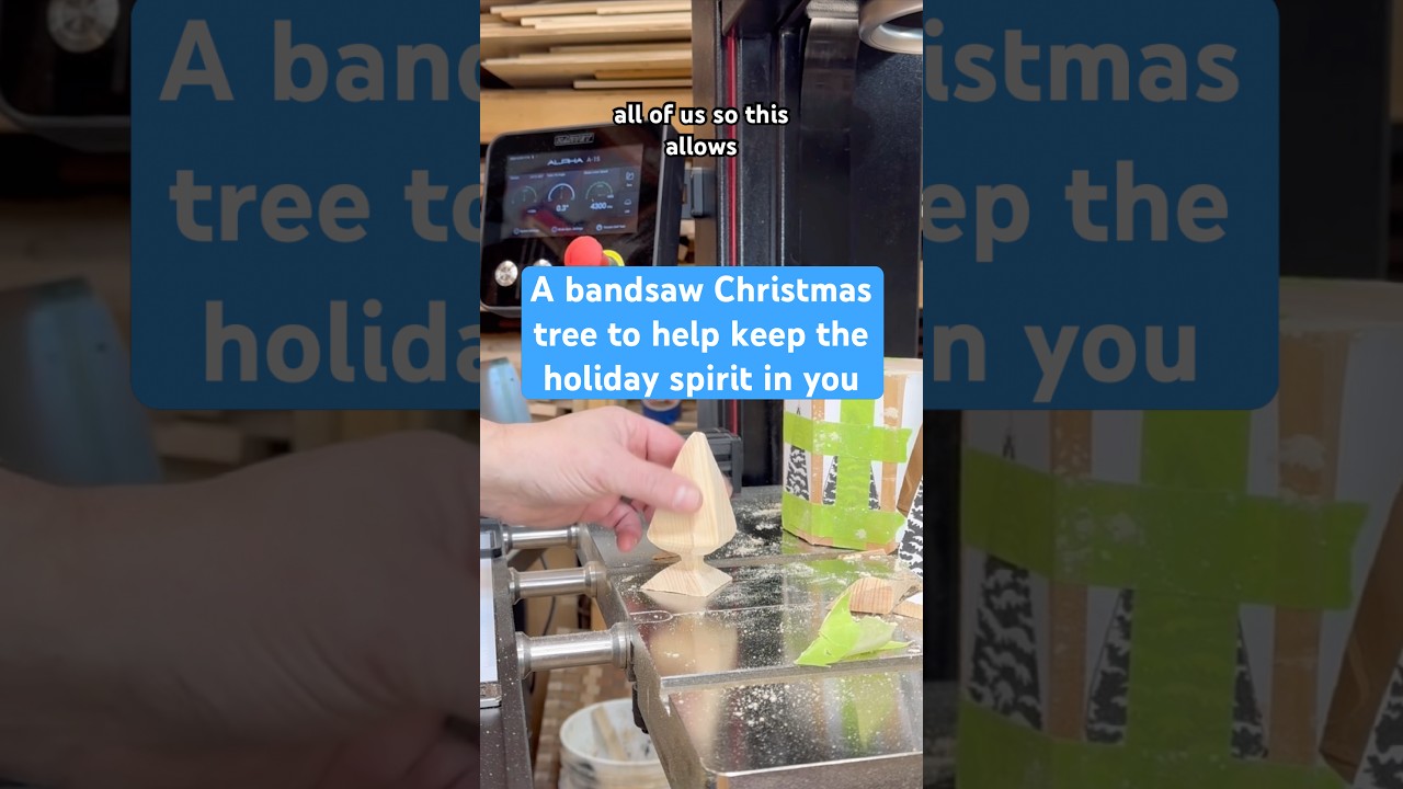 Simple bandsaw Christmas tree fun #bandsaw #woodworking #diy