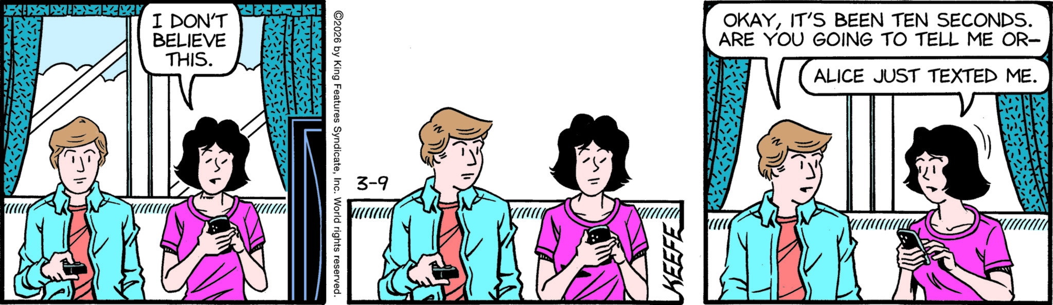 Sally Forth by Francesco Marciuliano; drawn by Jim Keefe