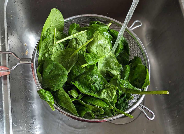 Spinach omelet, an easy and delicious vegetarian dish