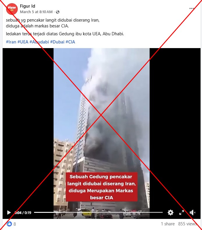 Video lawas kebakaran di Kota Sharjah dibagikan dengan konteks salah ...