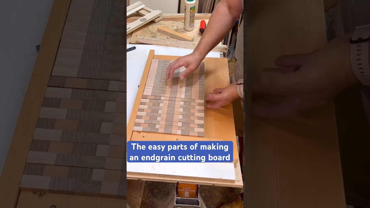 The easy parts of making an endgrain cutting board #cuttingboard # ...