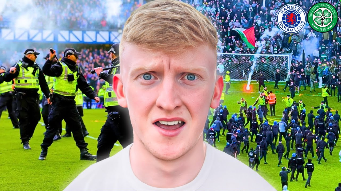 Old Firm derby turns chaotic as fans confront each other