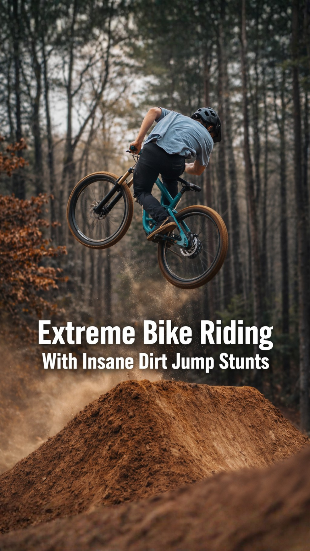 Extreme bike riding with insane dirt jump stunts