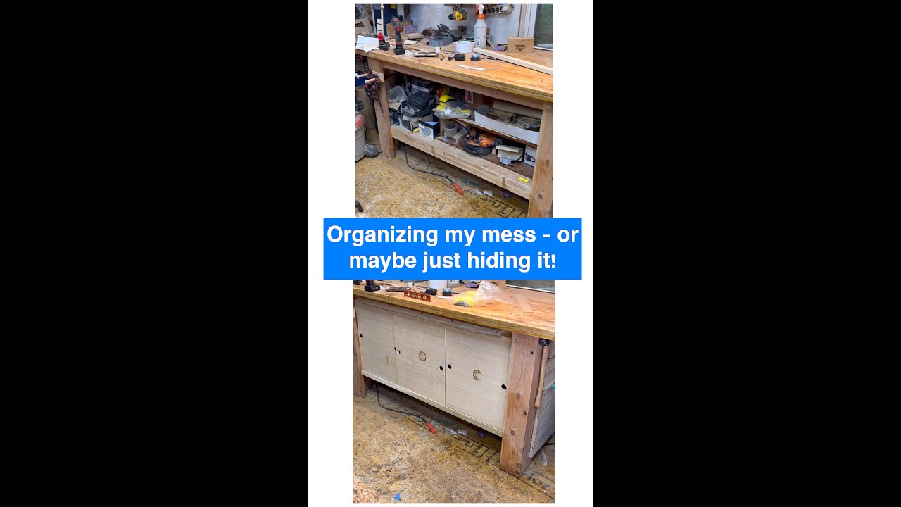 Easy way to clean up the look of my workbench #workbench #woodworking # ...