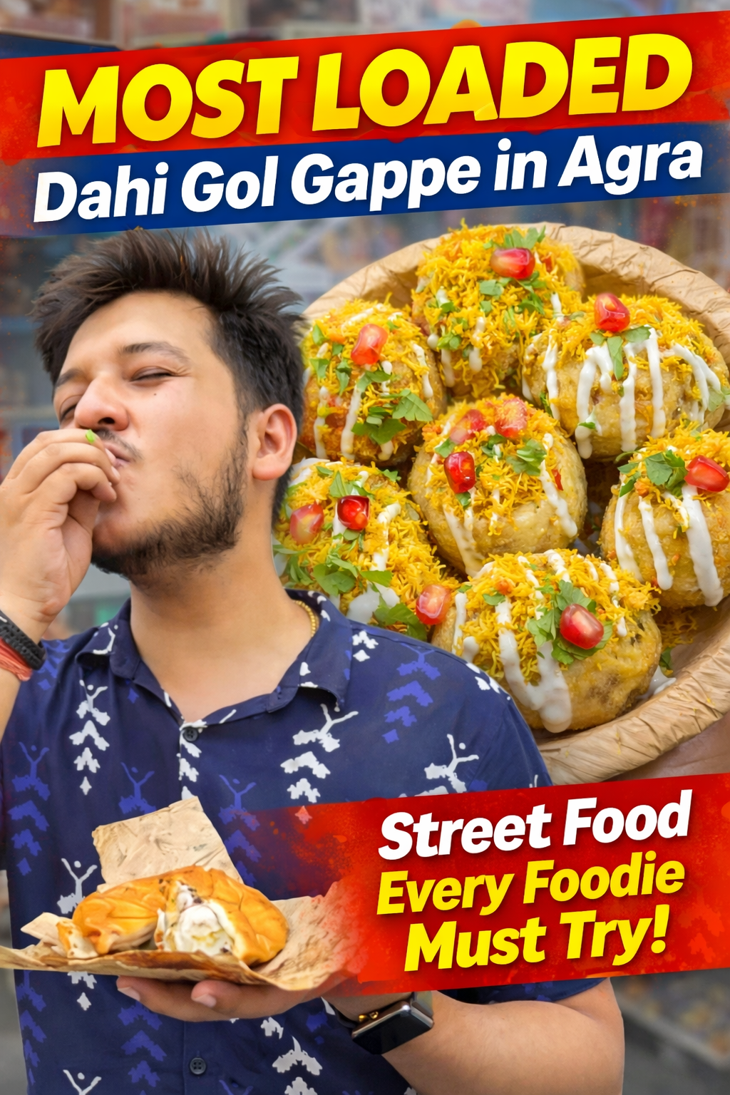 Dahi Puri in Agra India Most Loaded Street Food in Chaat Gali Every ...
