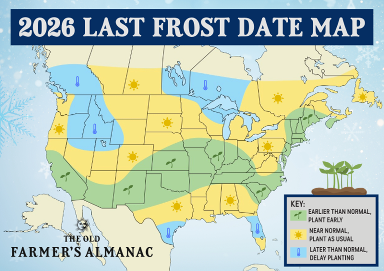 Is it spring yet? Old Farmer's Almanac map predicts Ohio's last frost