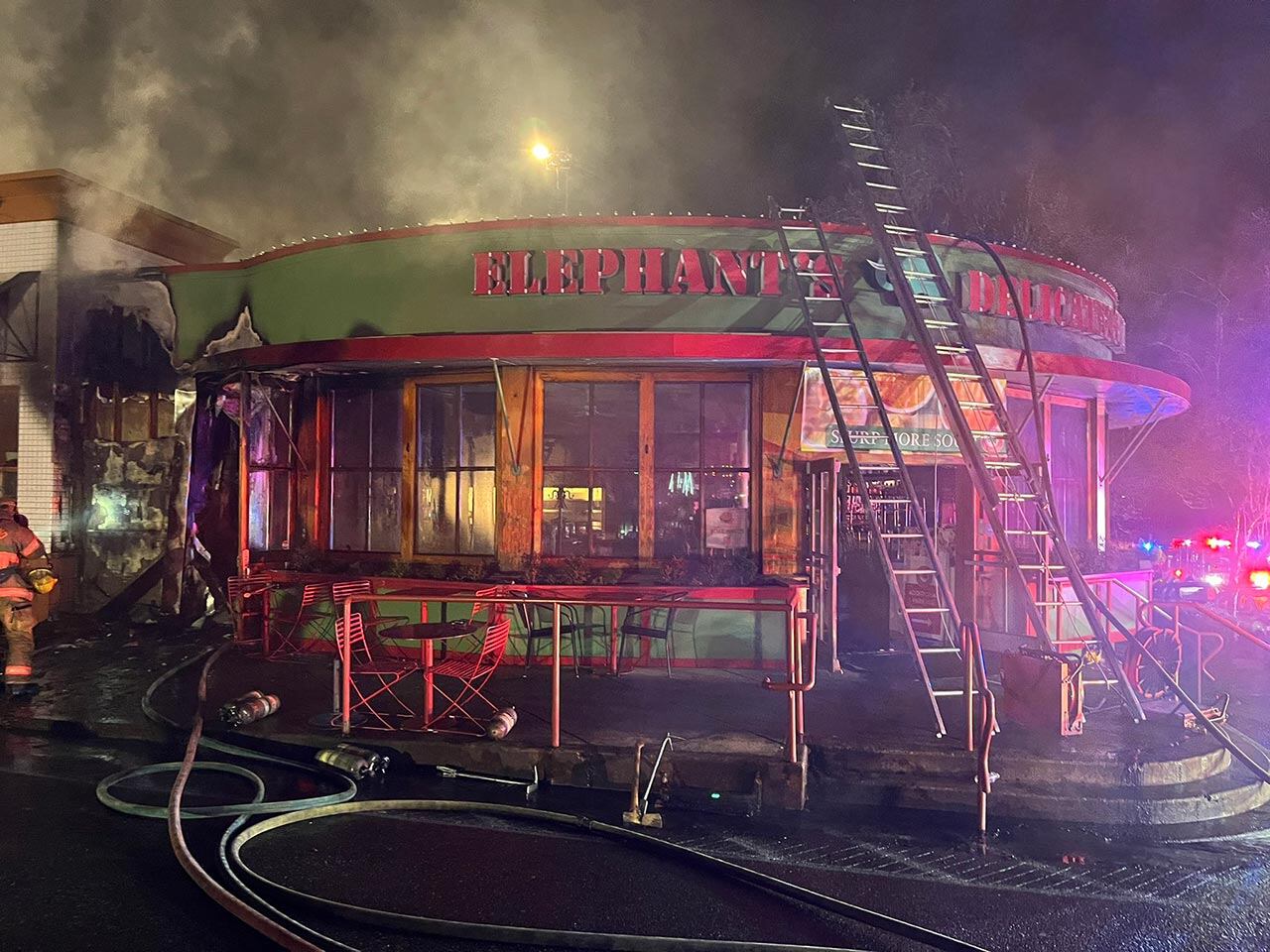 Suspect arrested after 2-alarm Elephants Deli fire; incident deemed ...