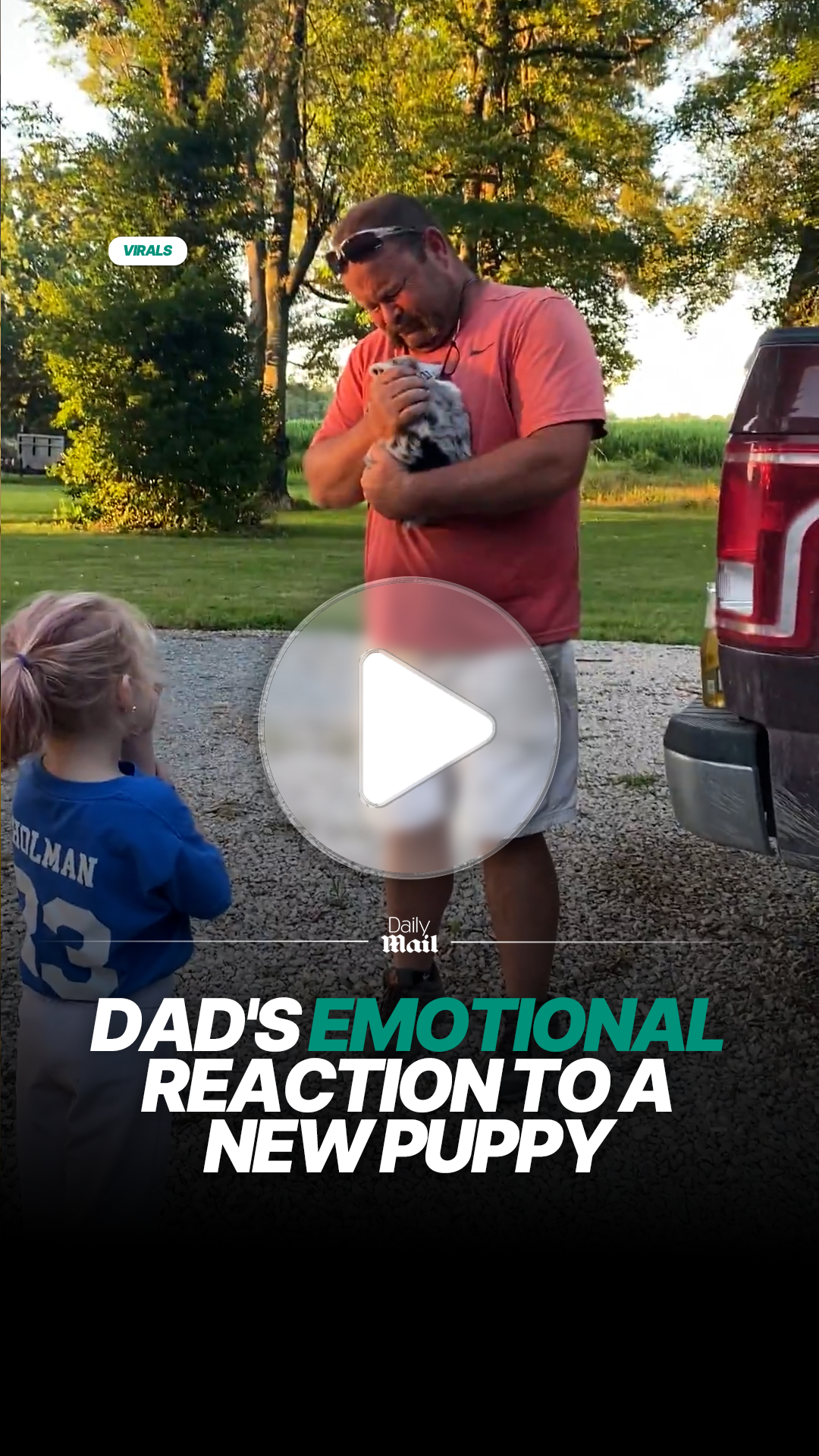 Man’s heartfelt reaction after meeting his new puppy