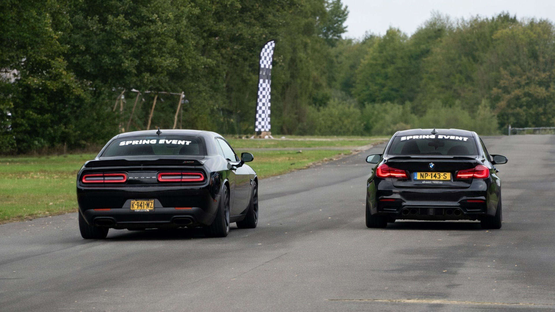 Can Dodge Challenger beat BMW M5 in sprint competition?