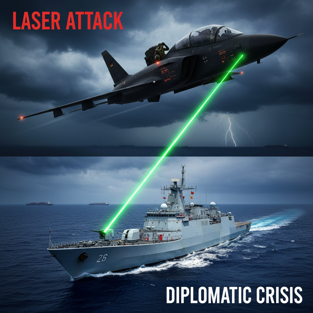Chinese Warship Laser Attack German Spy Plane: Full Story