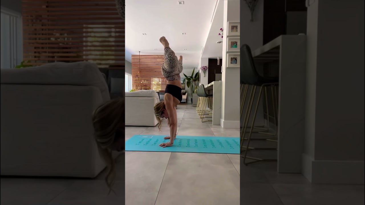 How to yoga handstand titibasana forward fold flexibility and strength ...