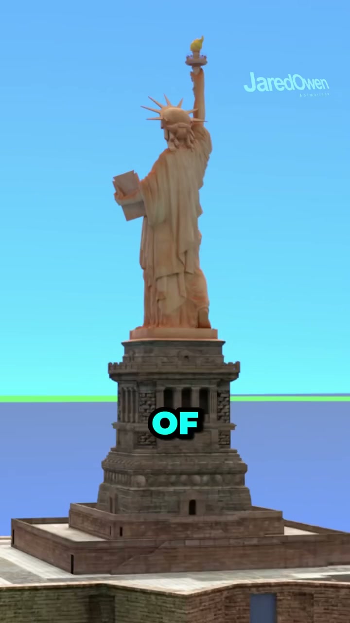 The history of the Statue of Liberty #3d #3danimation #jaredowen # ...