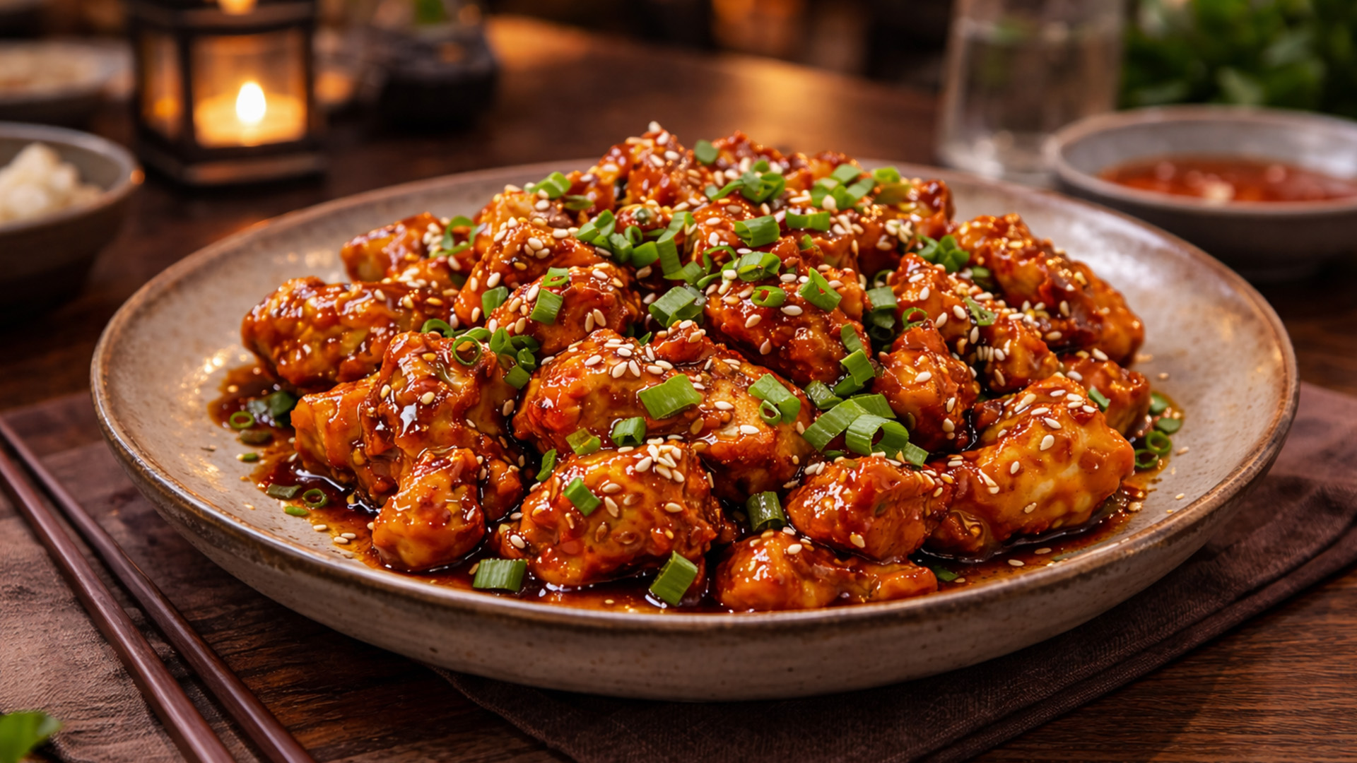 I tried cooking sesame chicken like this