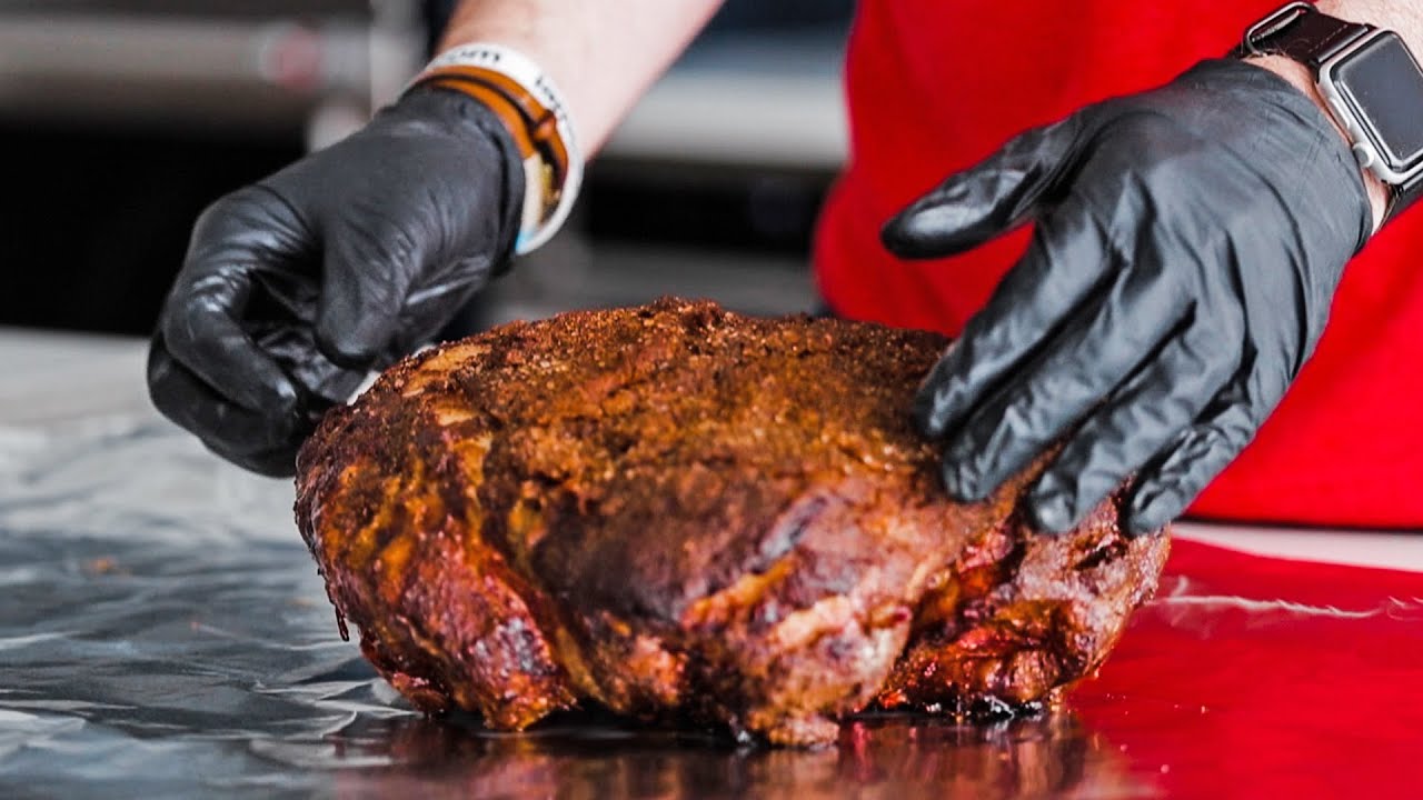 Smoked pulled pork with dark bark - my favorite way to do it