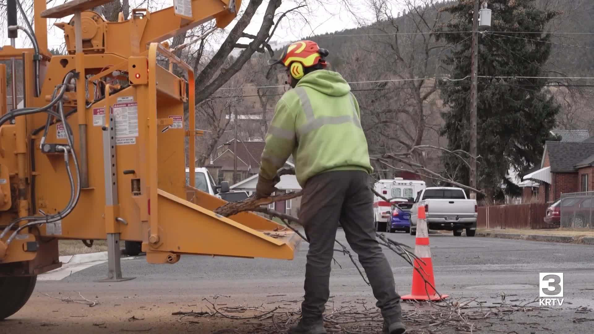 Cleaning up after another wind storm hits Helena