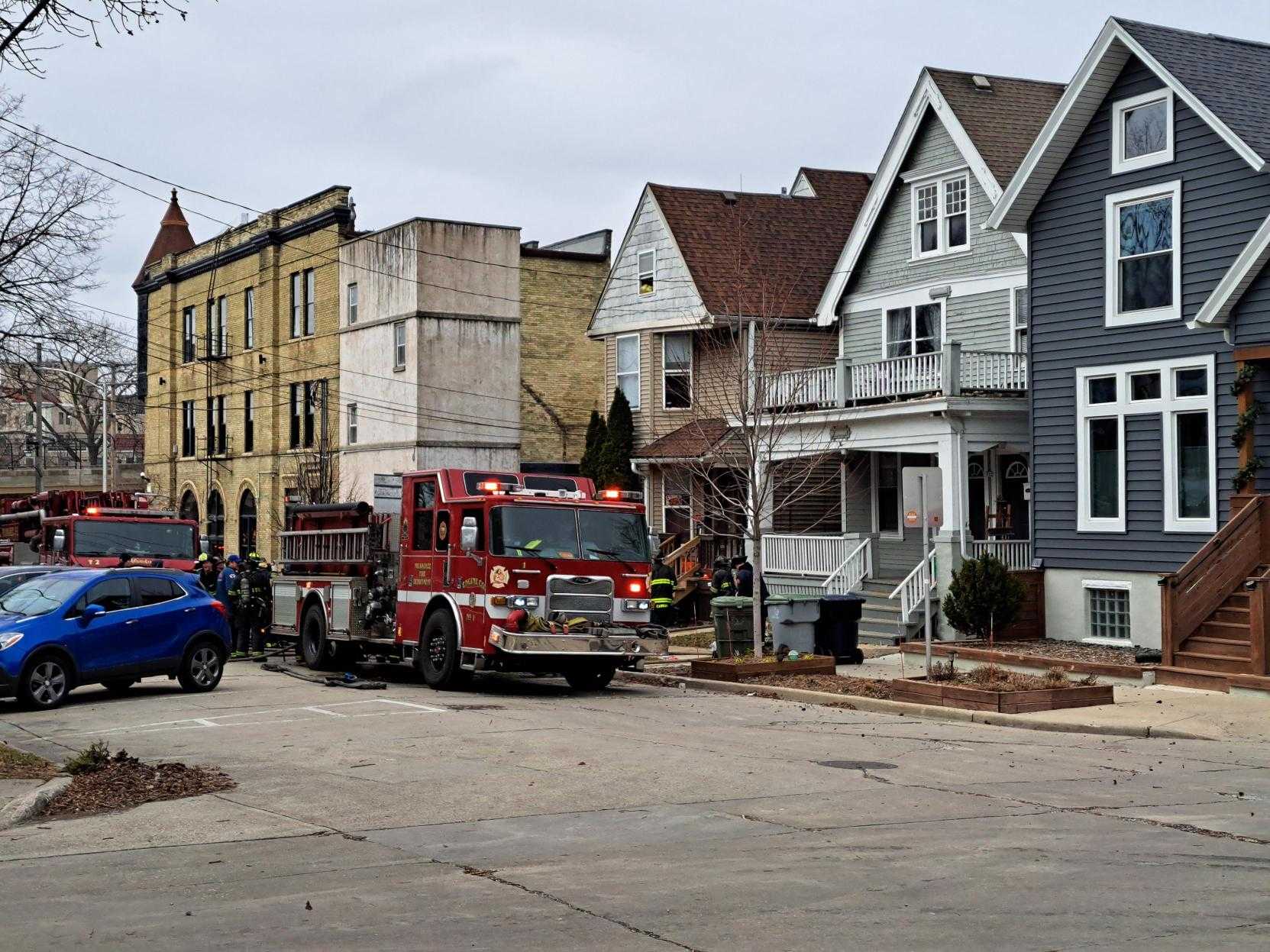 Fire crews battle blaze on Milwaukee's East Side