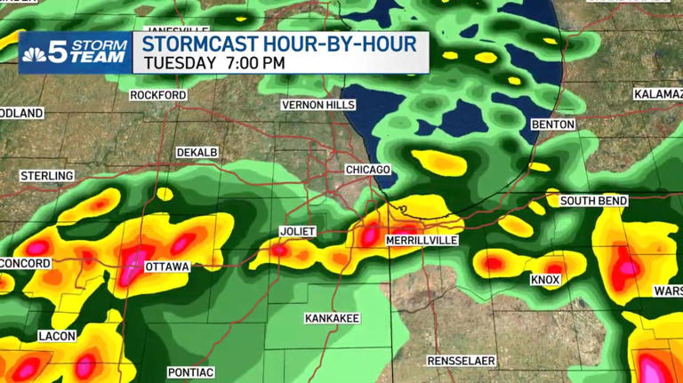 Here's an hour-by-hour look at the forecast with severe weather ...