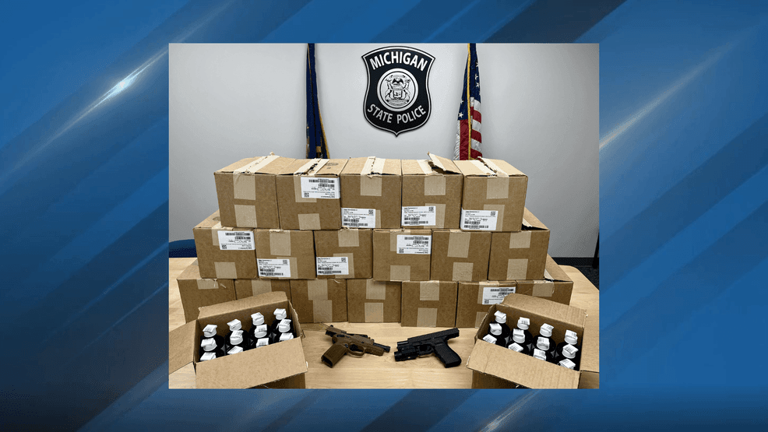 Several arrested, guns and stolen firearms seized in two MSP traffic stops