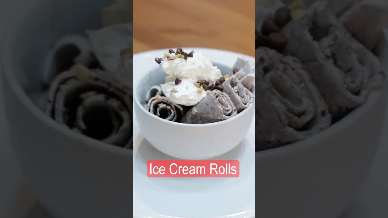 How to make ice cream rolls | Easy homemade rolled ice cream recipe