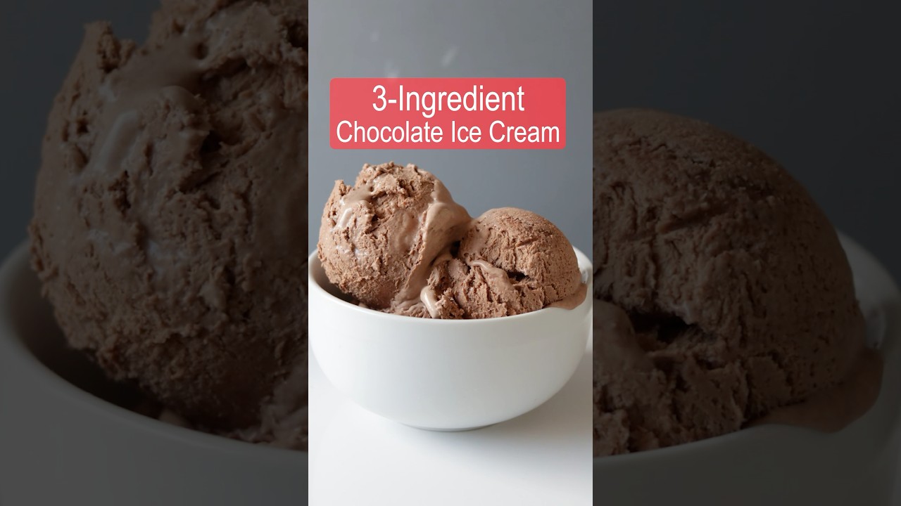 3-ingredient chocolate ice cream | No machine needed!